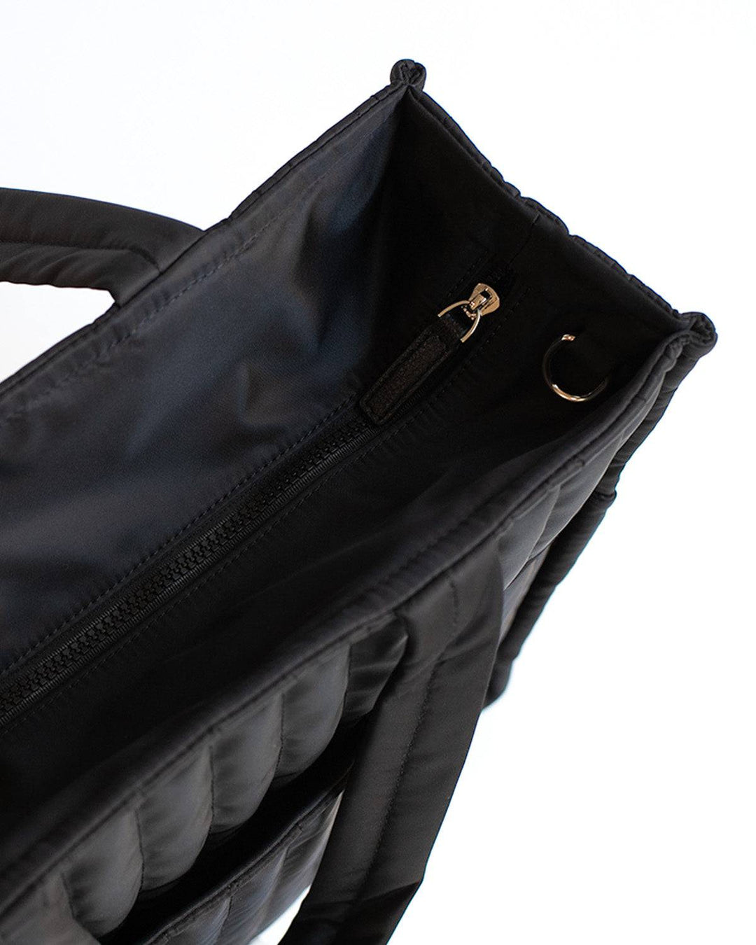 Black Quilted Tote | Maednbags